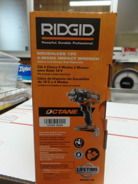 Ridgid R86011B 18V 1/2 inch Impact Wrench Kit for sale online | eBay