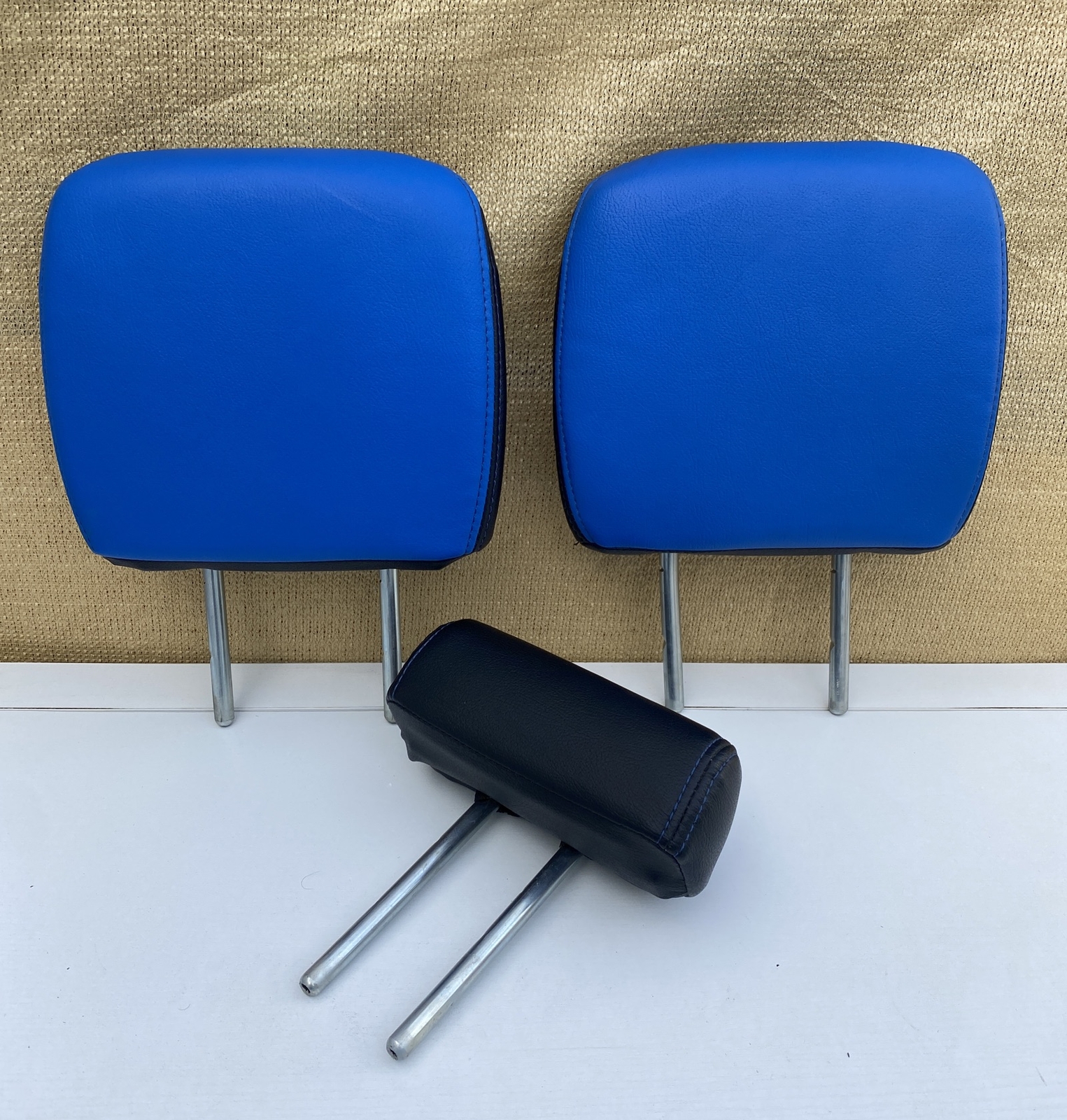 2013-2017 Dodge Ram 1500 2500 Rear Head Rest Headrest set of 3 Blue ...