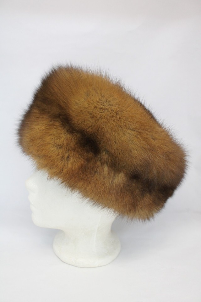 BRAND NEW CANADIAN SABLE & BLACK MINK FUR JEWISH HAT STYLE CAP MEN MAN ...