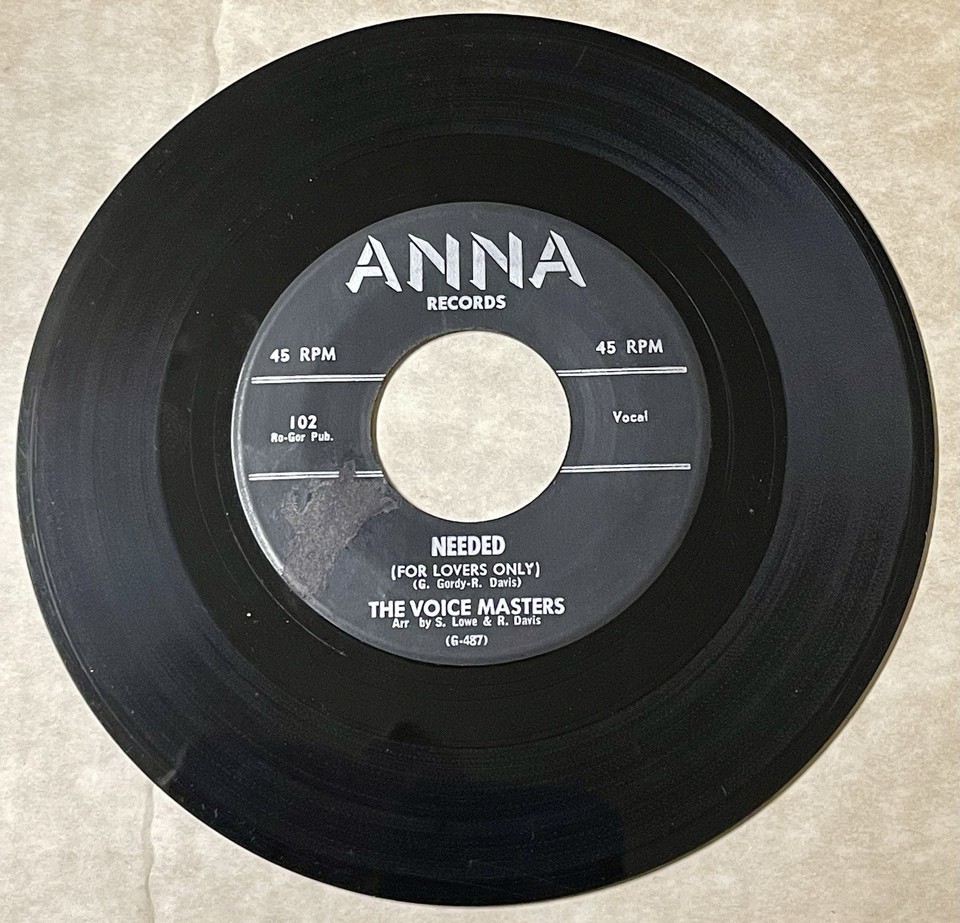 Voice Masters 1959 DOO WOP 45 Needed (For Lovers Only)/Needed ANNA VG+++/M- HEAR | eBay