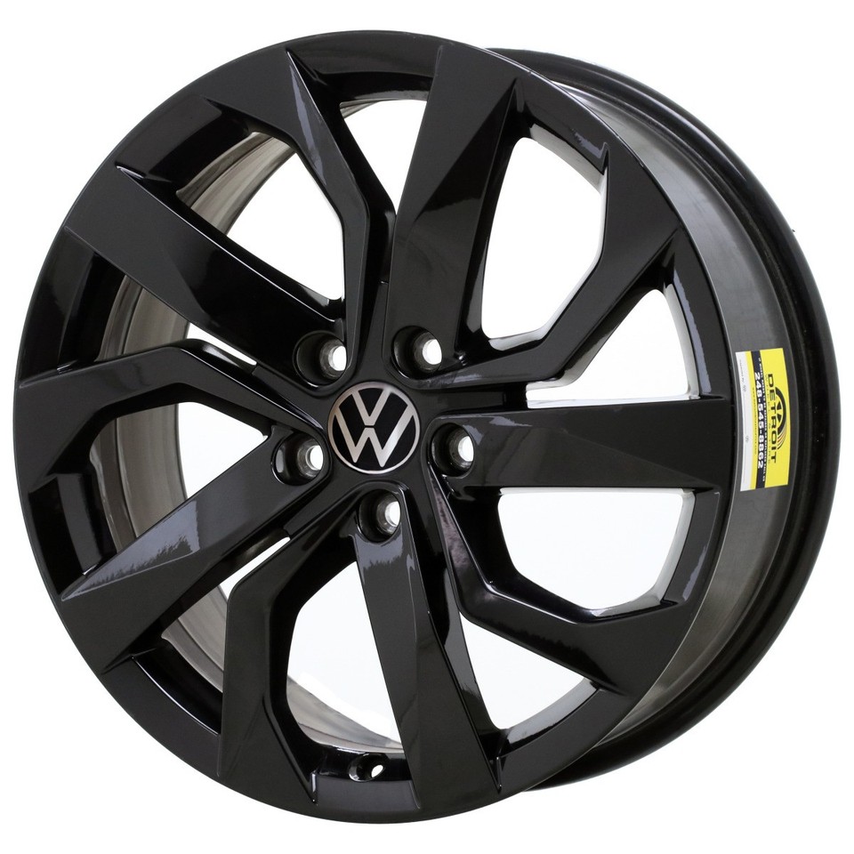 18" VOLKSWAGEN TAOS GLOSS BLACK WHEELS RIMS FACTORY OEM 70098 2022-2024 ...