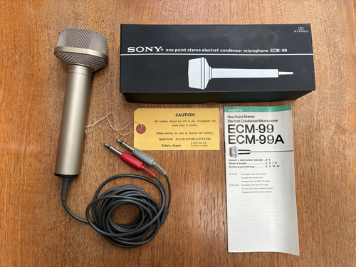 Sony ECM-99A Vintage One Point Stereo Electret Condenser Microphone | eBay