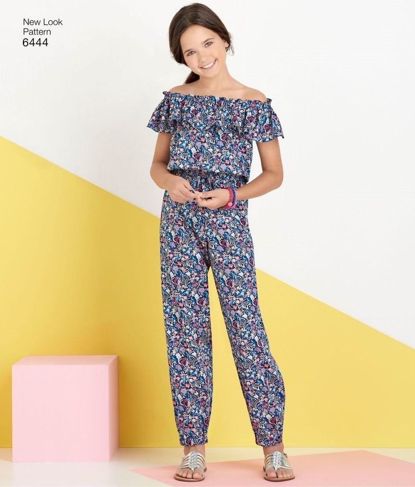 NEW LOOK 6444 Girls Childs Teens Dress,Jumpsuit SEWING PATTERN Size 8 ...