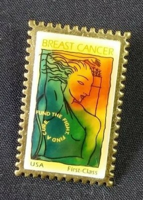 USPS Commemorative Pinback - Breast Cancer Awareness Stamp | eBay