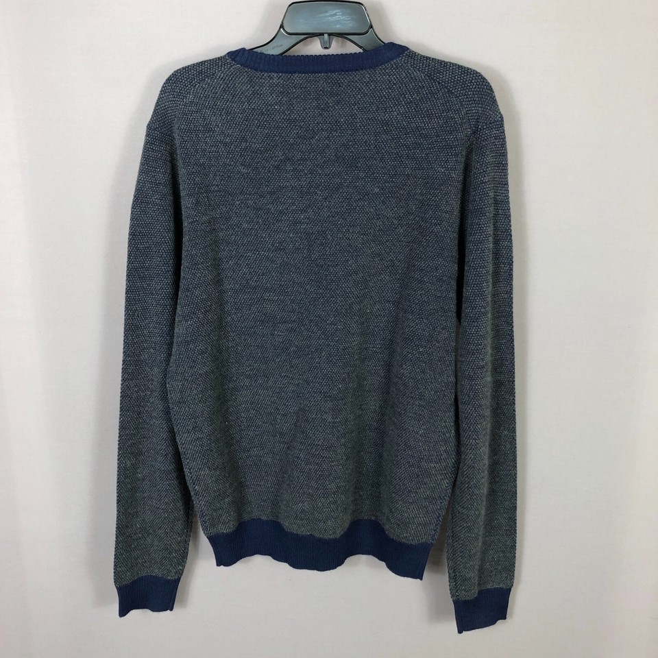 Toscano Merino Wool Blend Crewneck Sweater NWT Navy Blue Mens size ...