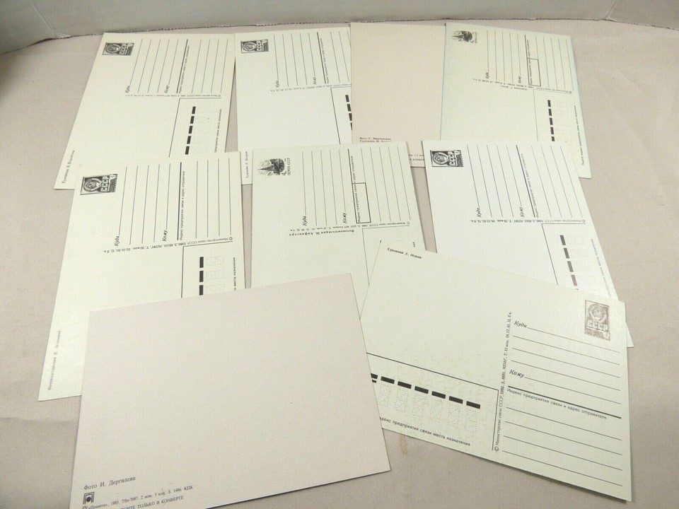 VTG 1980's USSR Soviet Russian Post Cards Happy New Year unused new lot ...