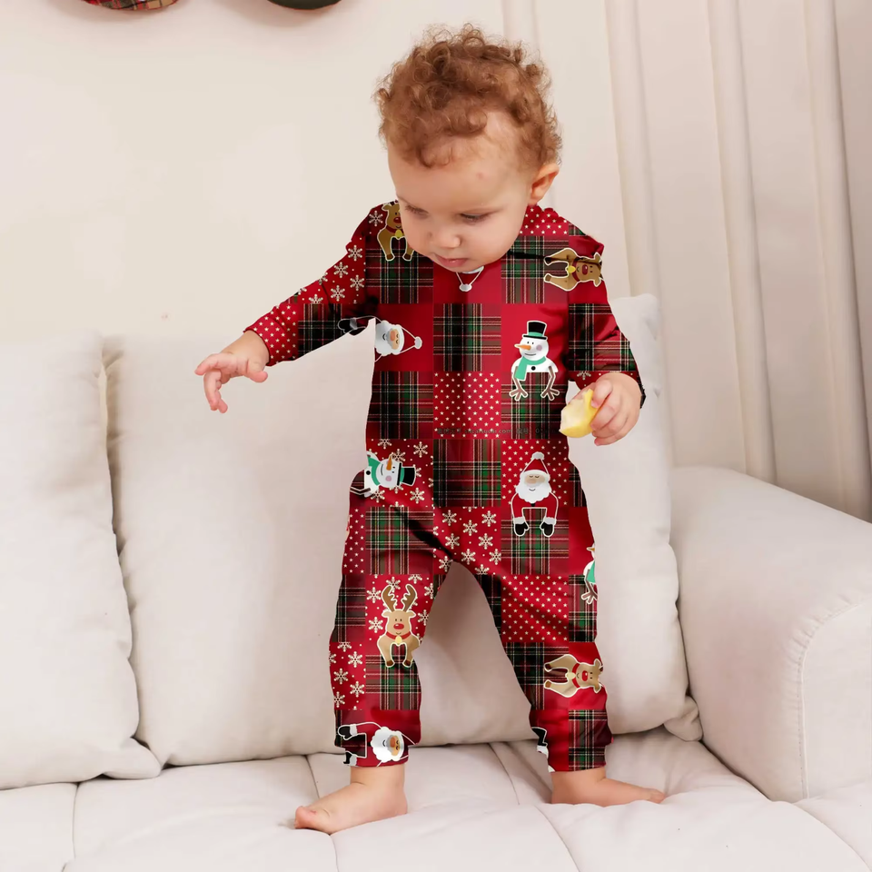 Family Matching Christmas Pyjamas Adult Kids Mum Dad Kids Children Baby ...