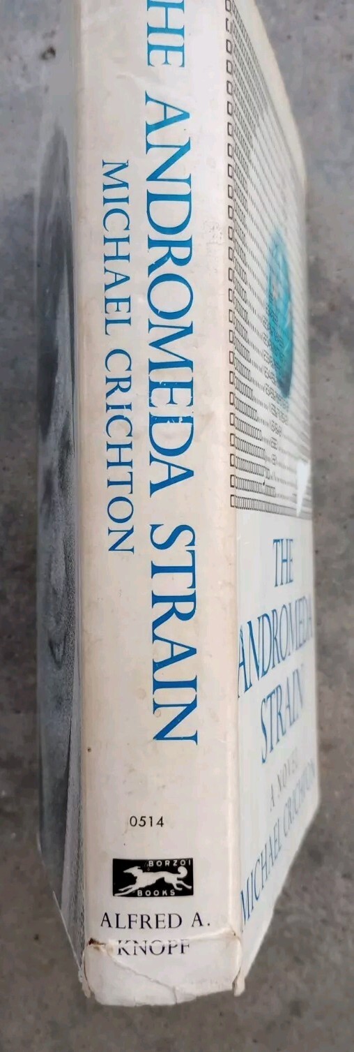 1st EDITION The Andromeda Strain by Michael Crichton 1969 Hardcover 1st ...