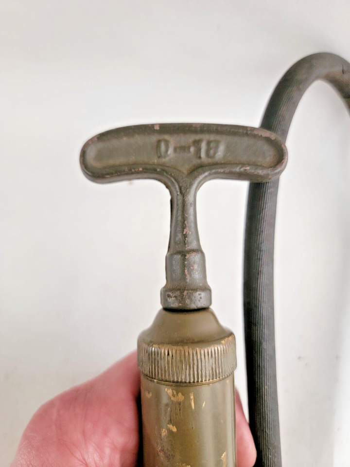 Vintage Brass Air Tire Pump WWII US Army Ford GPA GPW Willys MB Jeep ...