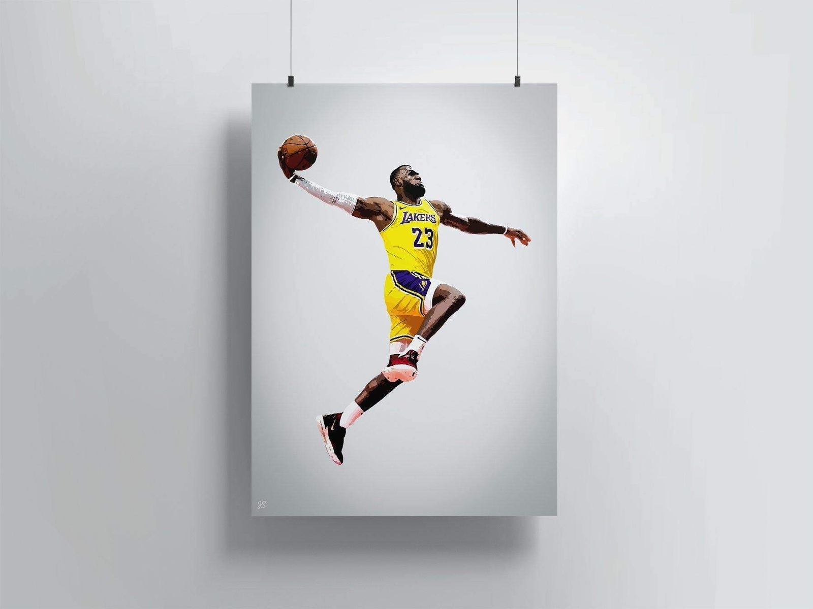 Lebron James Dunk Poster NBA Basketball Sport Wall Art Prints 3 Sizes ...