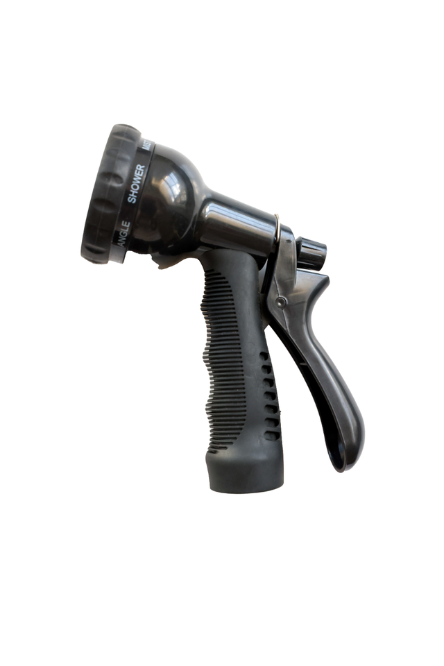 50 ft Expandable Rubber Garden Hose 7-Function Spray Nozzle LightweighT ...