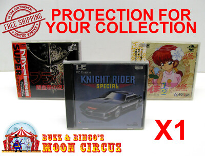 1X JAPAN PC ENGINE HuCARD / CD ROM CASE (SIZE A) CLEAR PLASTIC ...