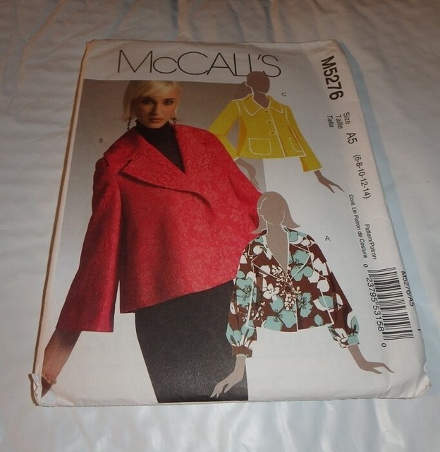 MCCALLS PATTERN 5276 MISSES JACKETS SIZES 6 - 8 - 10 - 12 - 14 *UNCUT ...