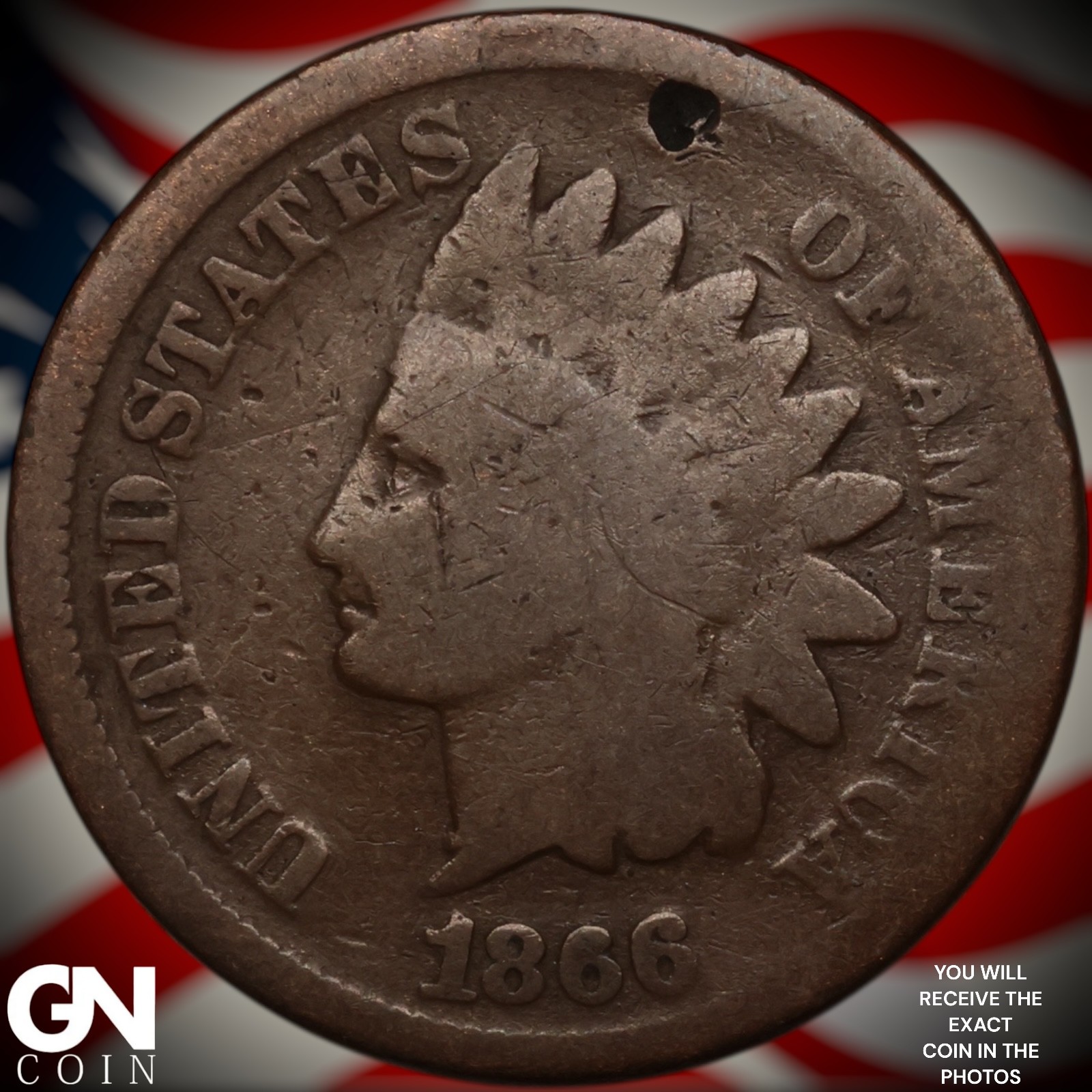1866 Indian Head Cent Penny A1565 | eBay