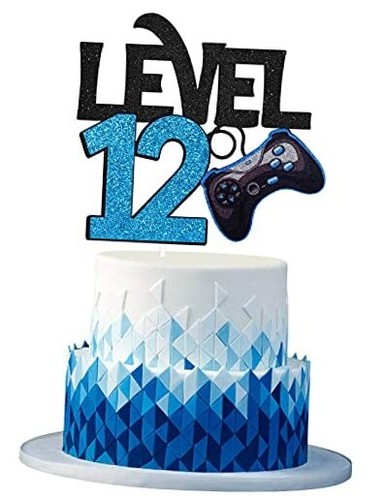 Level Game Birthday Cake Topper - Video Game Boy'sth Birthday Level Up ...
