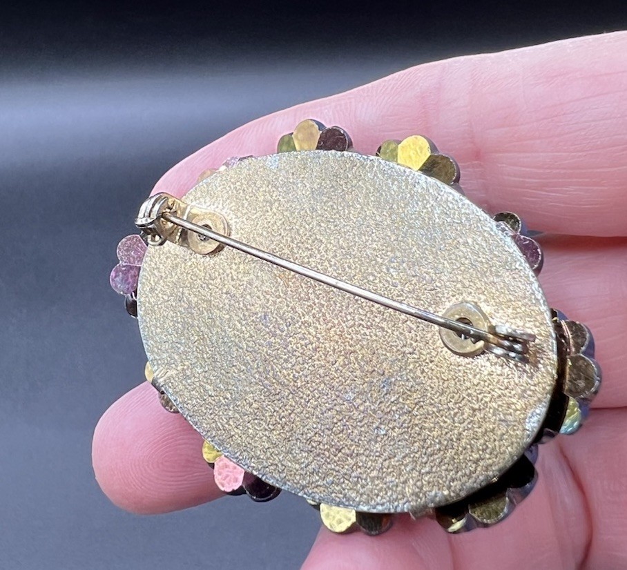 Vintage Vendome Blue/Purple Margarita Rivoli Glass "Firework" Brooch | eBay