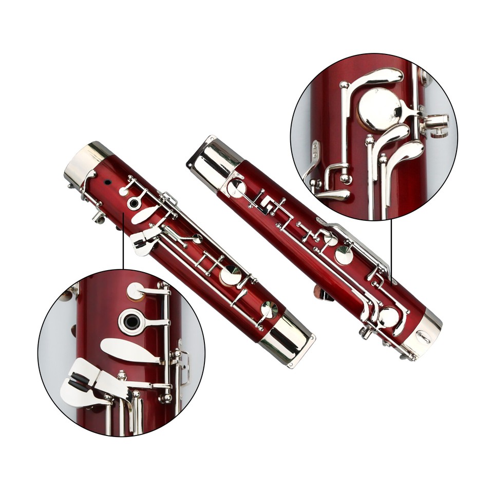 26 Keys Maple Wood Bassoon C Key Woodwind Instrument with Case ...