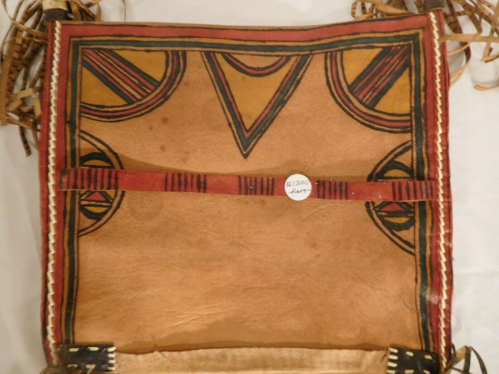 Parfleche Rare Native American Northern Plains Painted Rawhide Bag Many ...