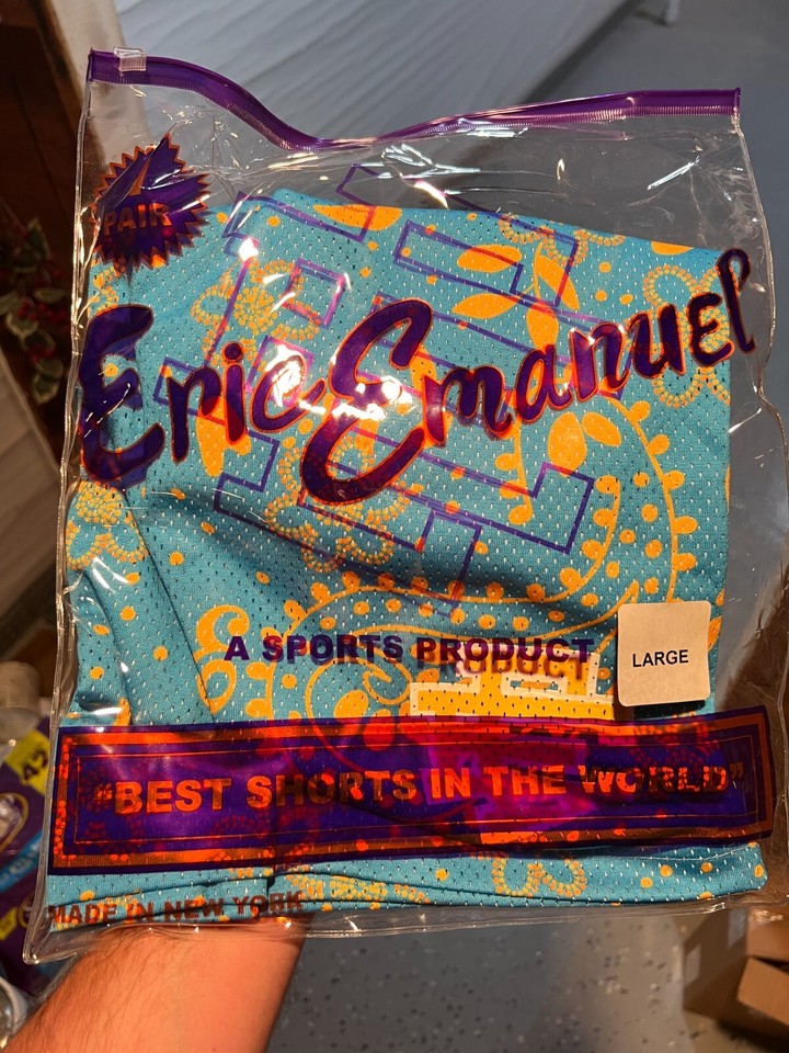 Eric Emanuel EE Basic Short Blue Paisley Size L - Brand New Never ...