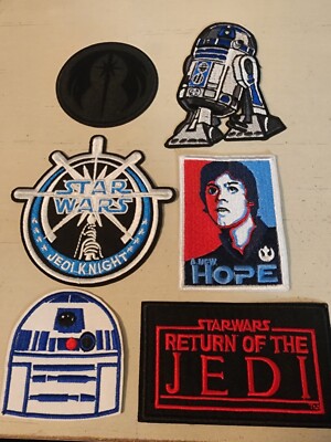 Disney Star Wars Jedi, Luke Skywalker, R2D2 Iron-on Patch Set - NEW! | eBay