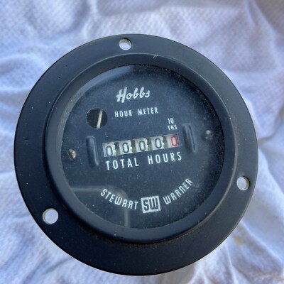 NOS Vintage Stewart Warner Hobbs Hours Meter 24 Volt Gauge No Box | eBay