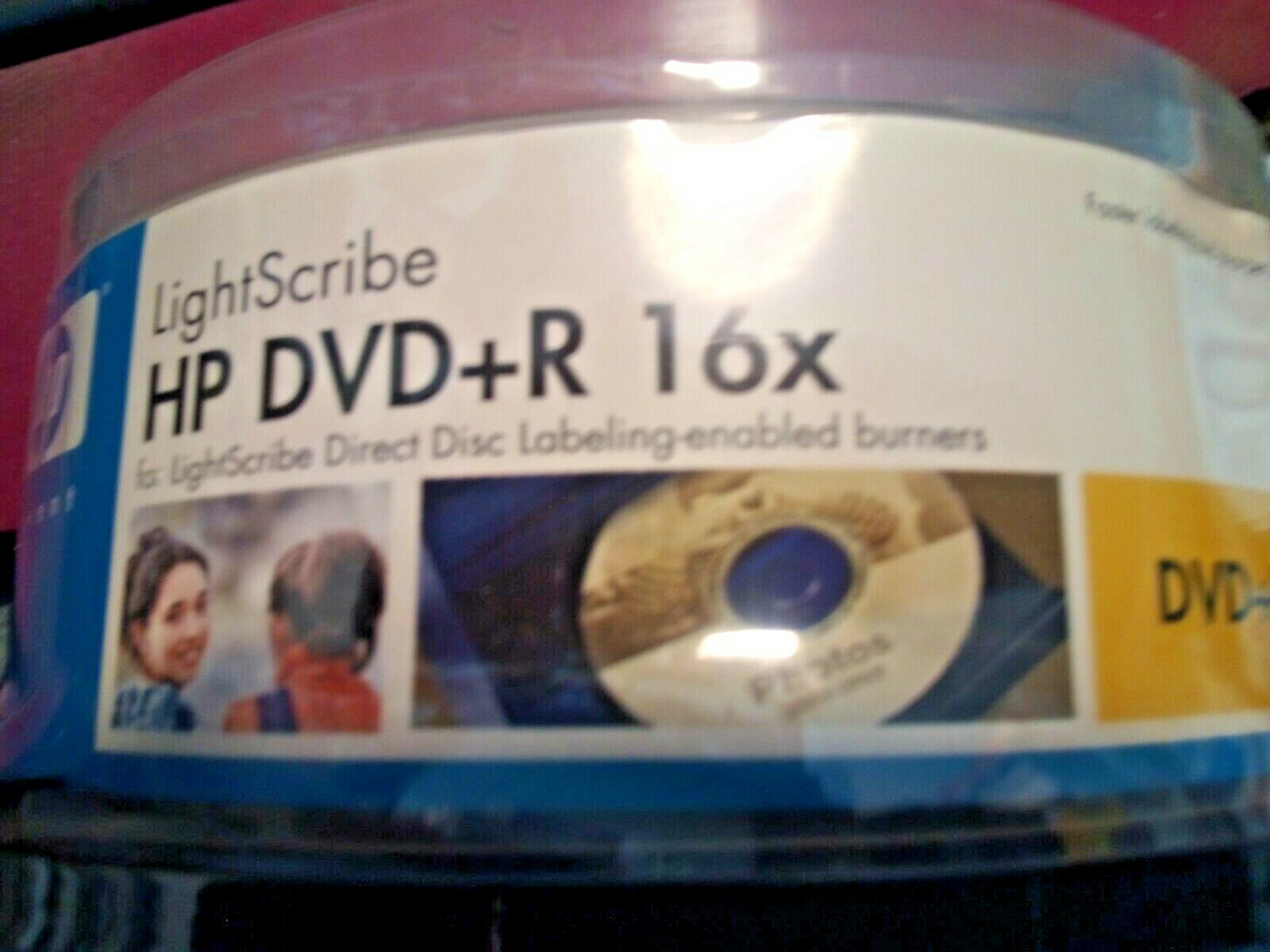 (NEW) 25 pack HP LightScribe DVD+R 16X 4.7GB 120 MIN spindle custom ...