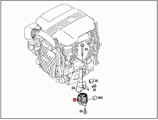 Genuine MERCEDES C218 X218 CLS C218 Engine mount 2182400200 | eBay