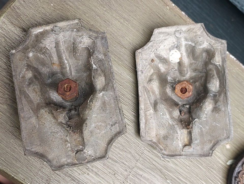 Rare Lion Face Handles For Multiple Repurposing Antique Zinc | eBay