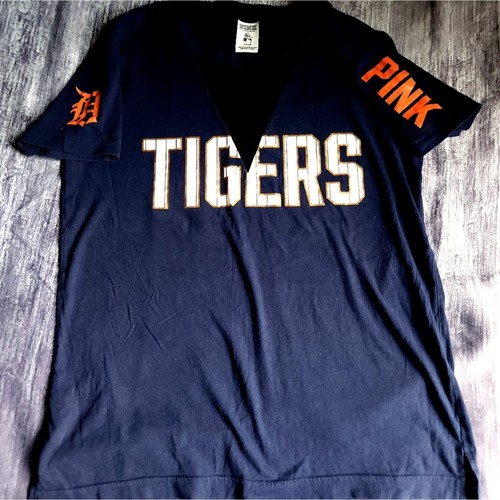 Victoria’s Secret PINK Detroit Tigers Short Sleeve Shirt Mesh Navy Size ...