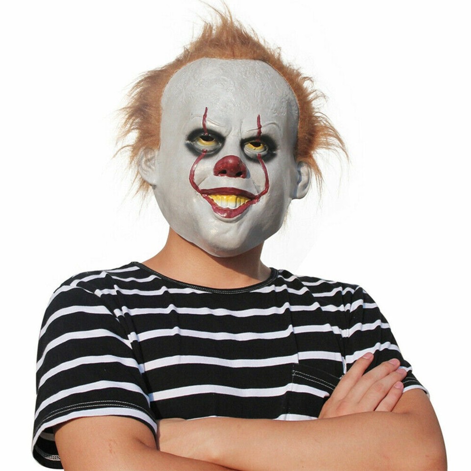 Pennywise Latex Clown Mask Full Head Costume Movie Stephen King's IT ...