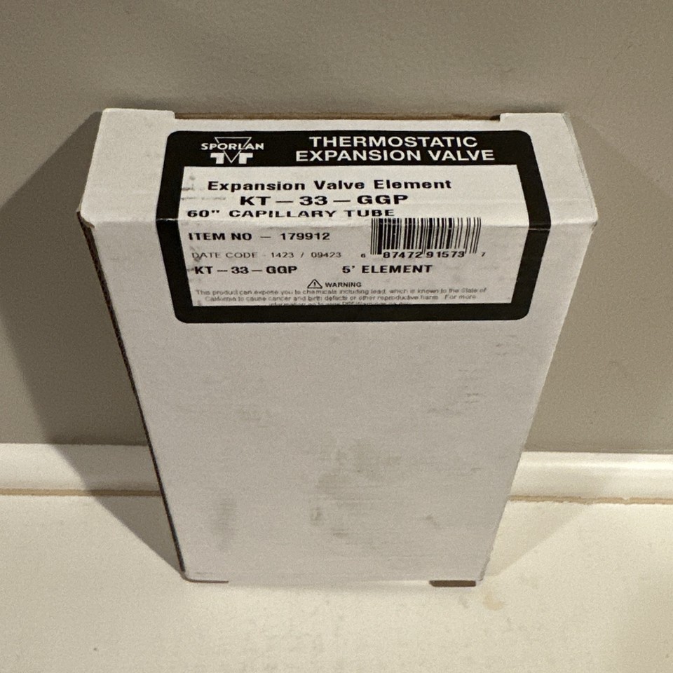KT-33-GGP- SPORLAN Item No 179912 Thermostatic Expansion Valve 60 ...