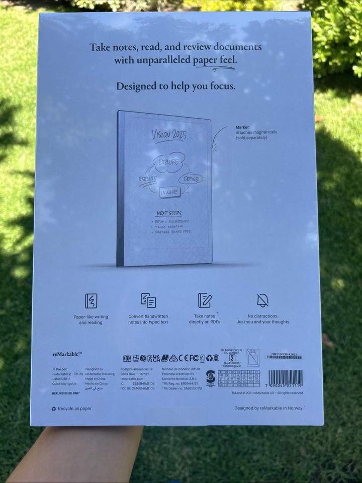 NEW IN BOX Remarkable 2 Tablet w/ Marker plus. Bundle! 7090045251102| eBay