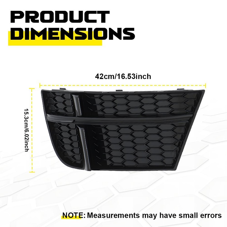 For Audi A3 S-line 17+ Front Left Side Bumper Fog Light Grille Trim ...