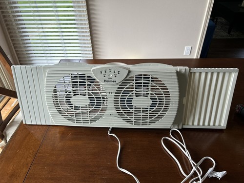 Holmes Dual Blade Digital Window Fan with Programmable Thermostat ...