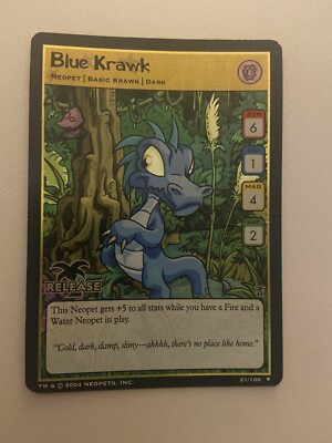 Blue Krawk Release Foil — Neopets TCG | eBay