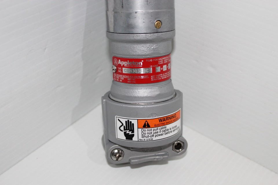 ⭐NEW IN BOX⭐Appleton CPH3034BC 30-Amp EXPLOSION PROOF PLUG 3W4P 30A 🔴 ...