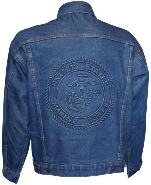 U.S. VETERAN MILITARY EMBLEM DENIM JACKETS EMBOSSED U.S. VETERAN EMBLEM ...