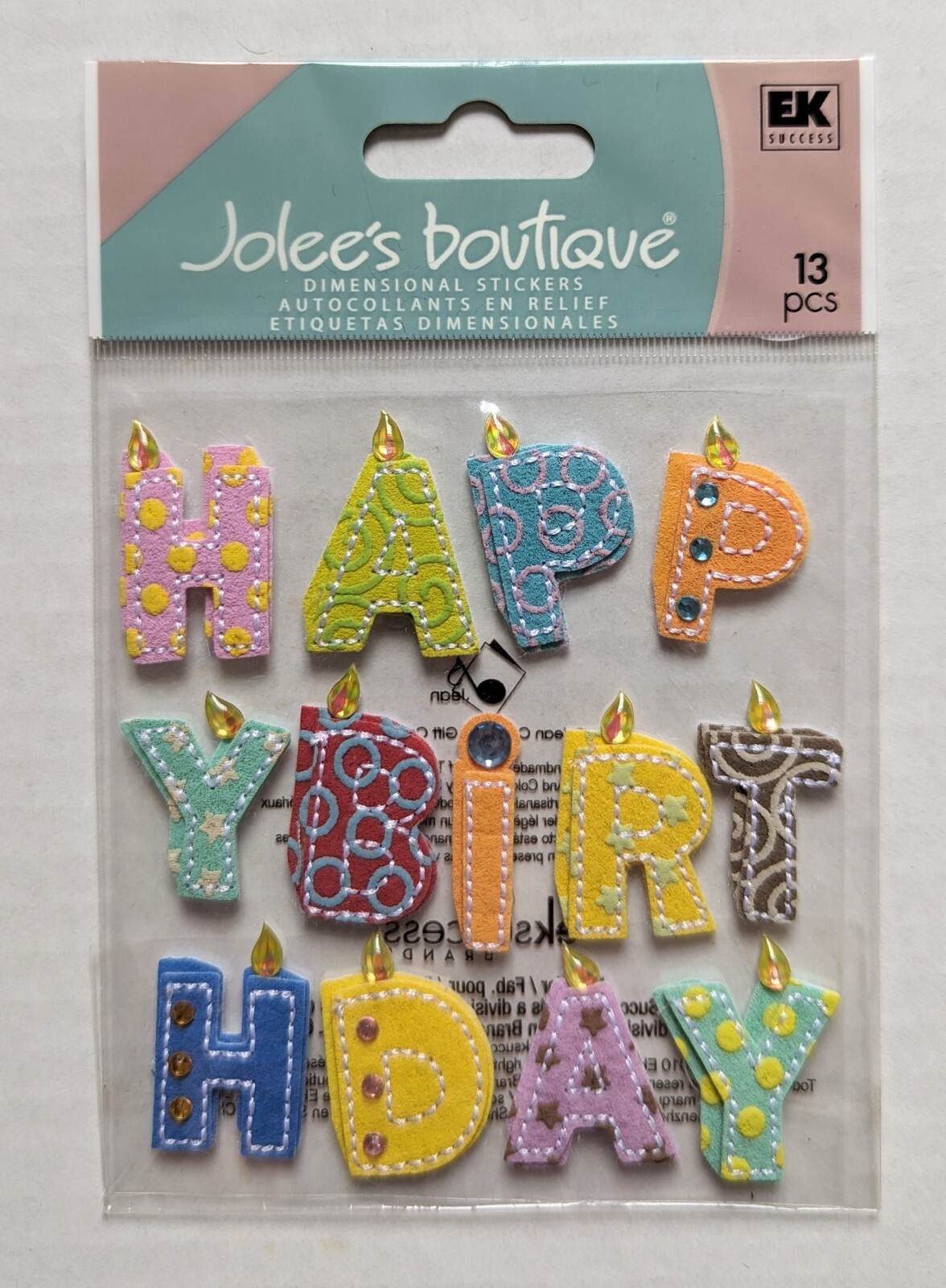 Happy Birthday by Jolee's Boutique 3d Scrapbook Stickers SPJB332 for ...