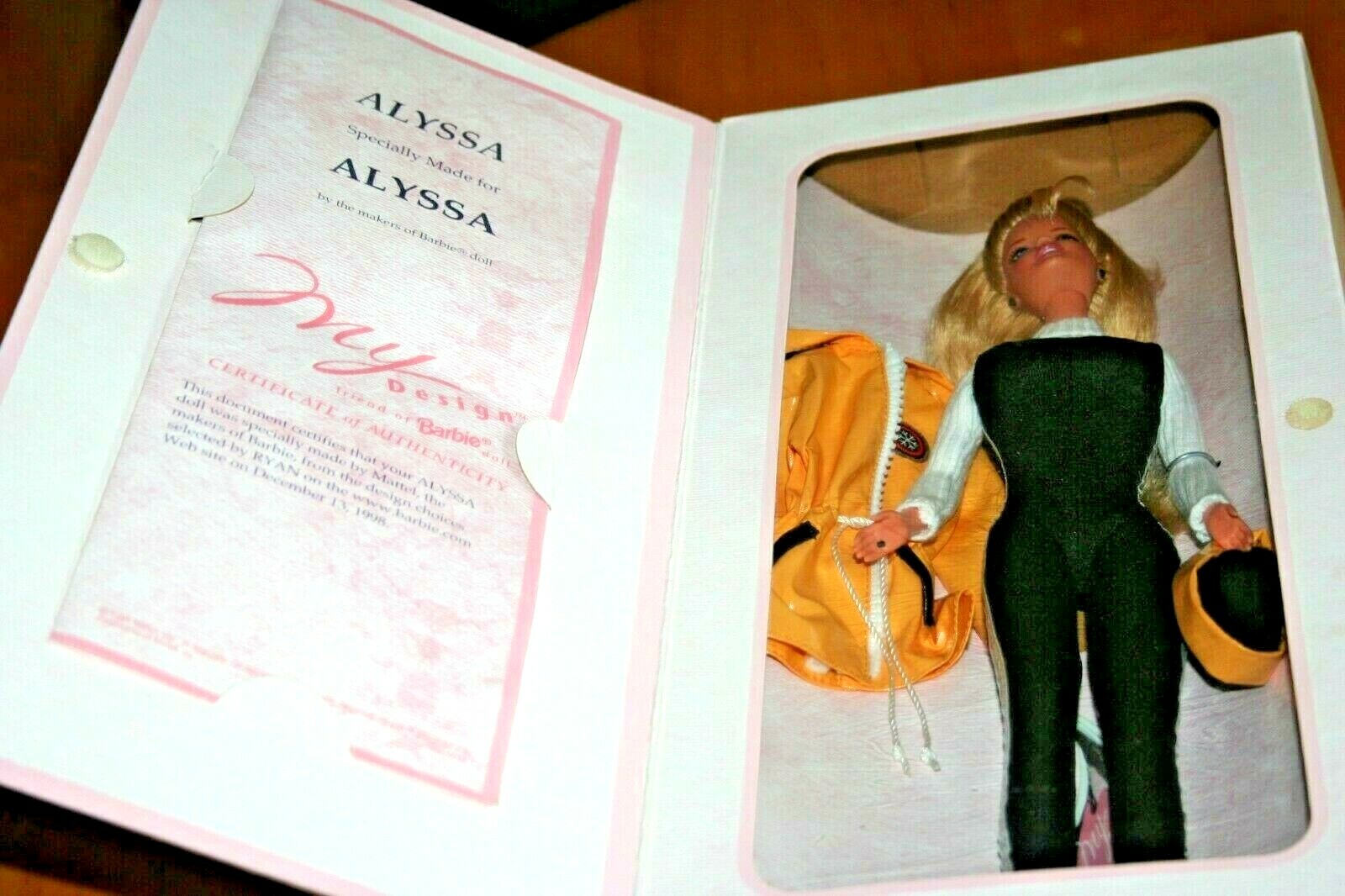 1998 My Design Premiere Edition Alyssa Barbie Doll-New/Box Damage-sold ...