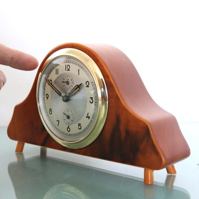 WUBA Alarm Mantel BABY TOP1 Clock MINI Vintage High Gloss! RESTORED ...
