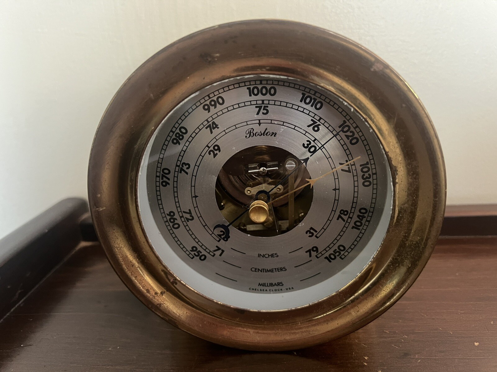 Chelsea Boston Ships Barometer USA. Chelsea Clock Company Marine ...