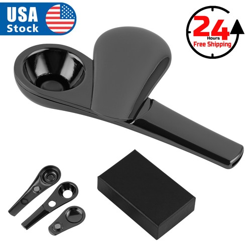 Portable Smoking Pipe Magnetic Metal Spoon Silver With Gift Box for Men ...