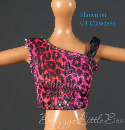 Toralei Stripe Neon Frights Pink Leopard Crop Top Monster High Doll G3 ...