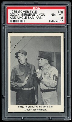 1965 Fleer Gomer Pyle USMC Card #39 Golly Sergeant You and Uncle Sam ...