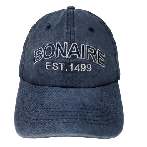 Bonaire Men's Slideback Hat Blue Embroidered Logo 100% Cotton | eBay