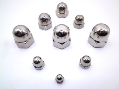 Hutmutter hohe Form DIN 1587 Edelstahl VA M3 M4 M5 M6 M8 M10 M12 M14 ...