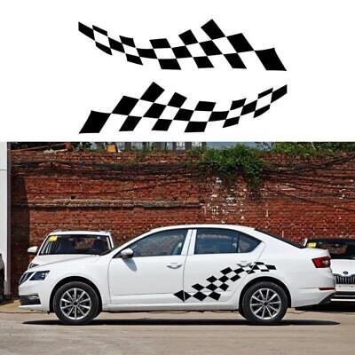 1x Checkered Flag Decals Auto Graphic Vinyl Racing Car Truck Body ...