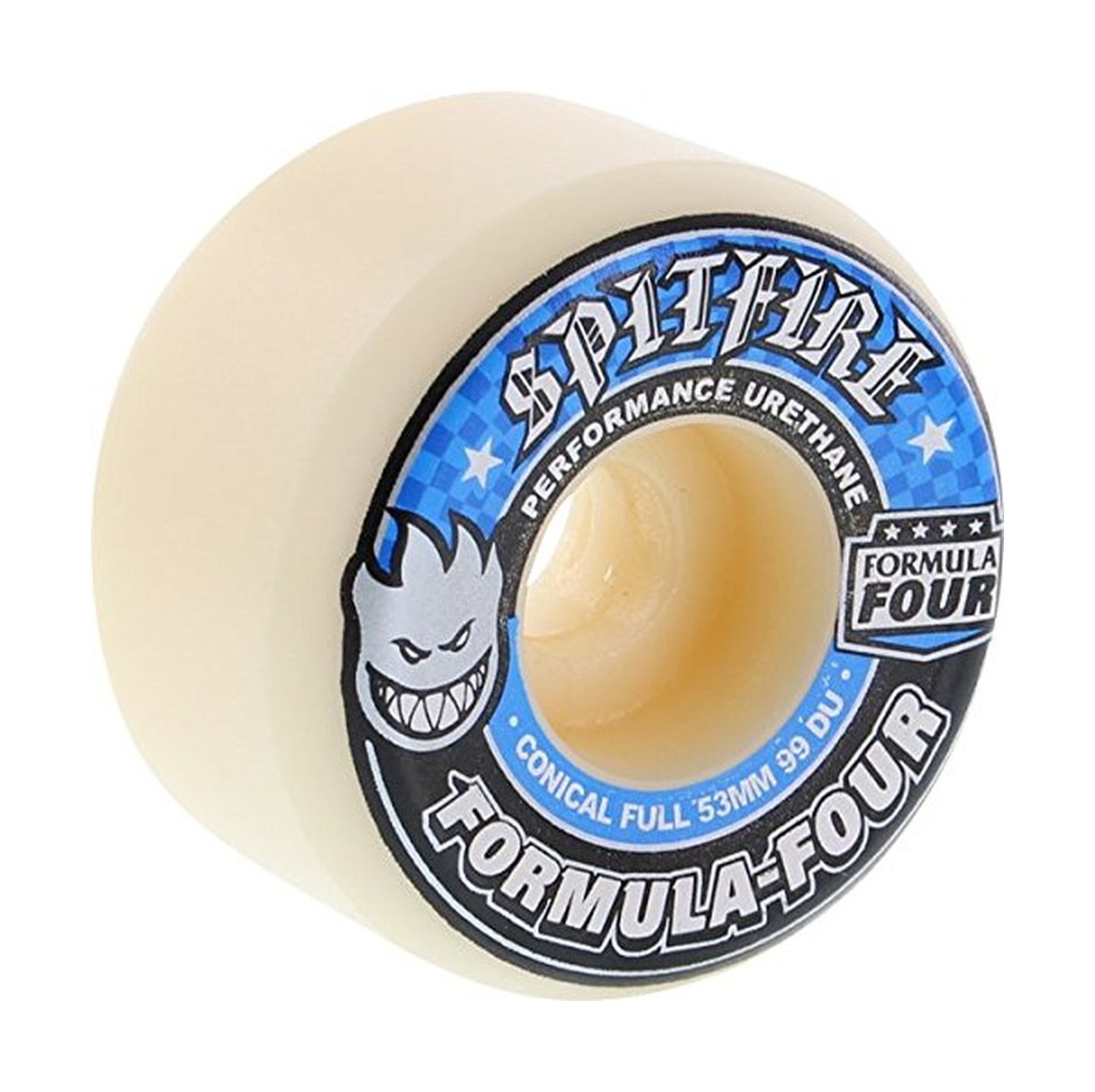 Spitfire Formula 4 99d Conical Full 53mm White W/Blue Skateboard Wh ...