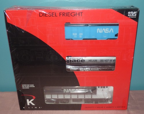 Rare K-Line NASA Diesel Freight model train set NEW O O-27 Scale ...