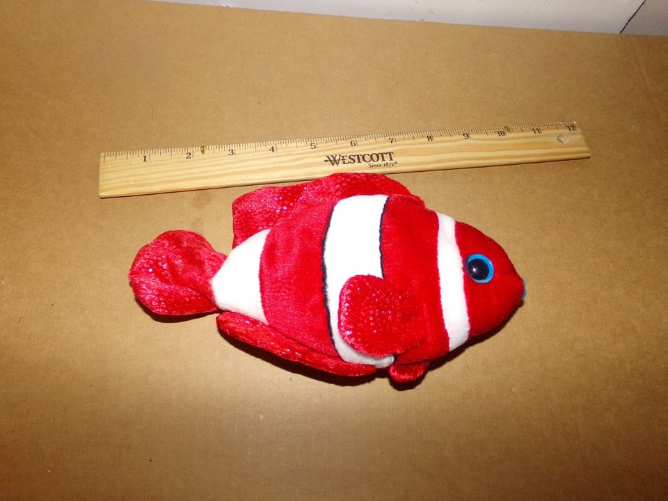 TY Beanie Babies 2001 Jester Red & White Clown Fish | eBay
